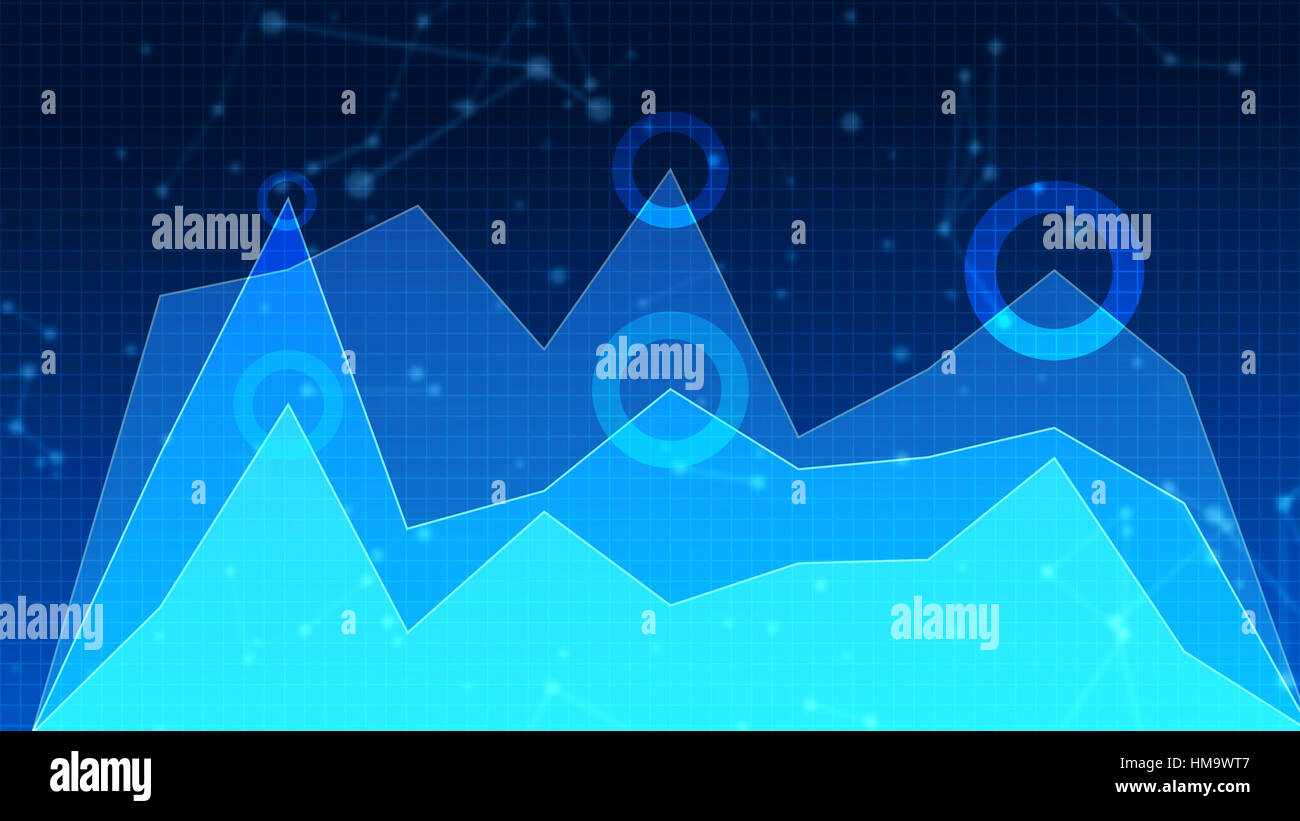 Business infographics abstract illustration, blue visual aid diagram ...