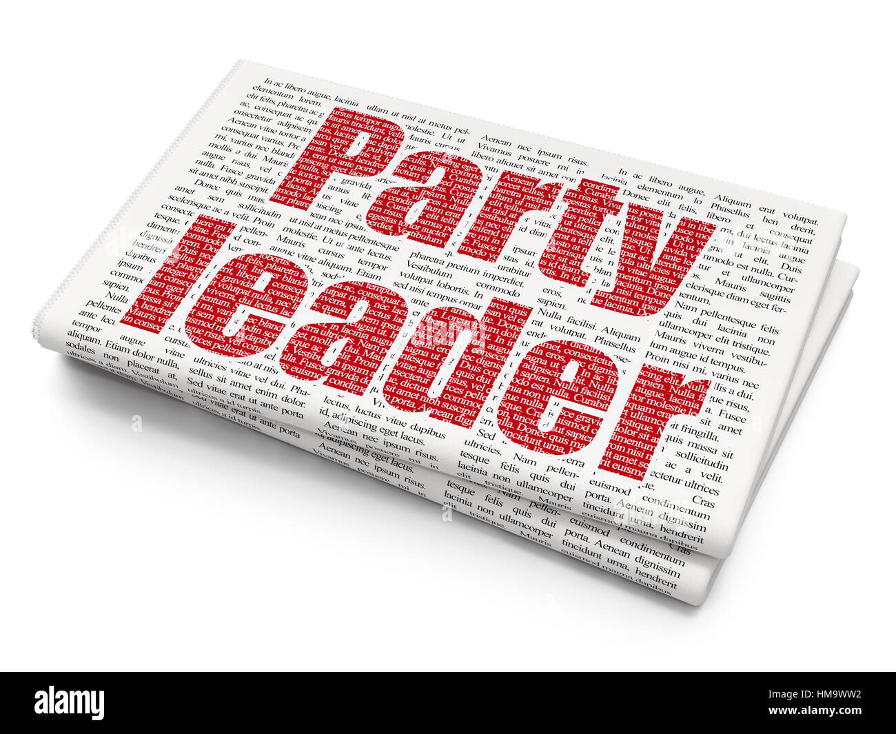 Political concept: Pixelated red text Party Leader on Newspaper ...