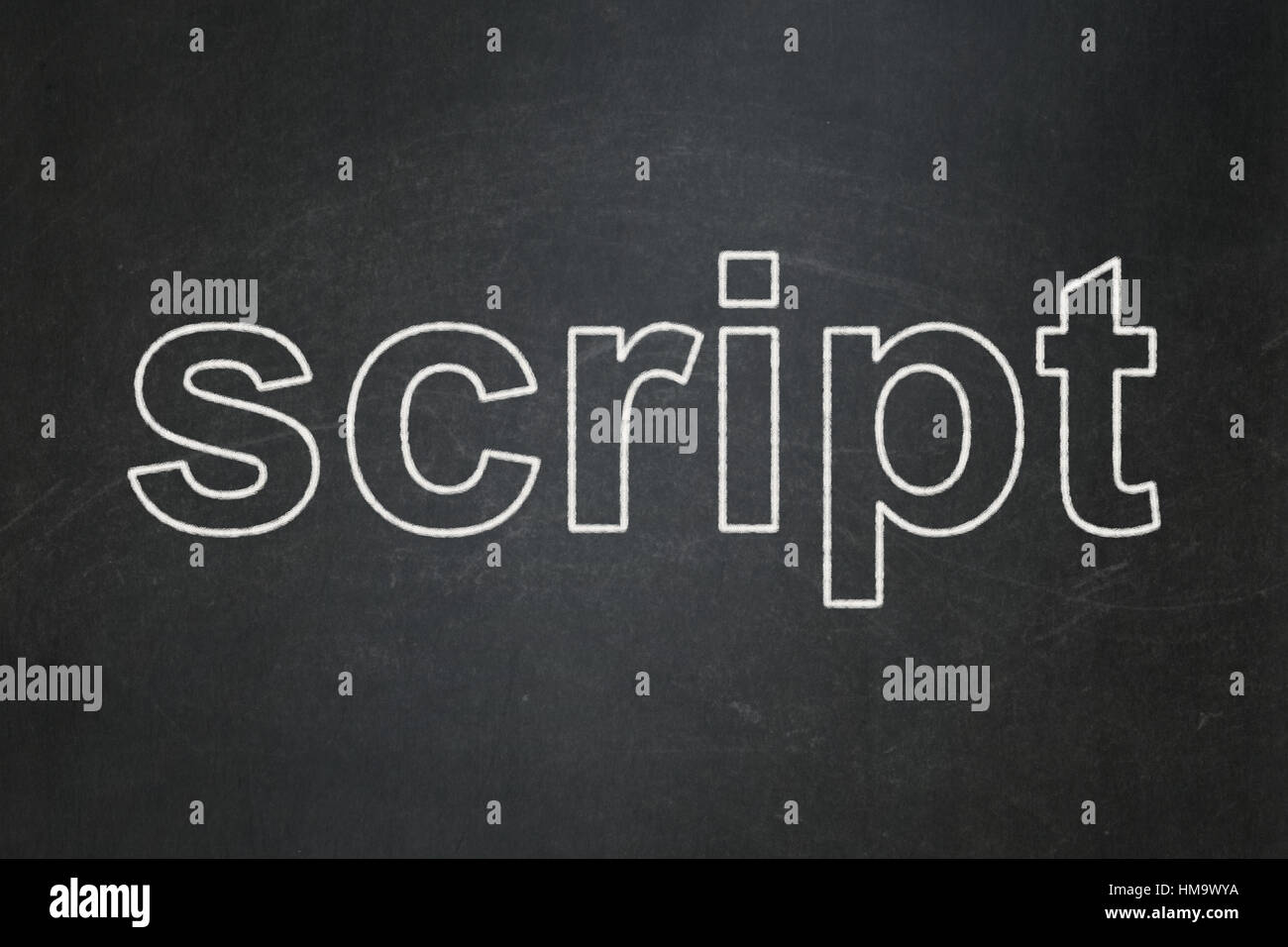 Programming concept: text Script on Black chalkboard background Stock ...