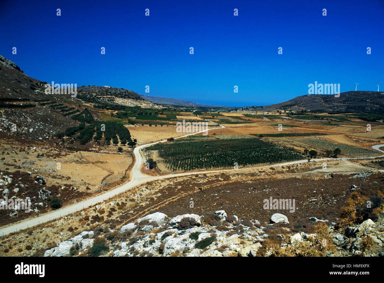 Landscape between Armeni and Perivolakia, Crete, Greece Stock Photo - Alamy