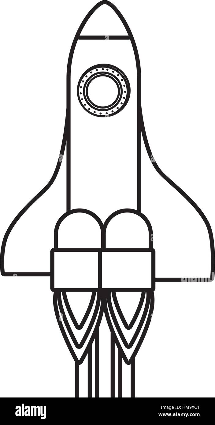 Space rocket clipart Black and White Stock Photos & Images - Alamy
