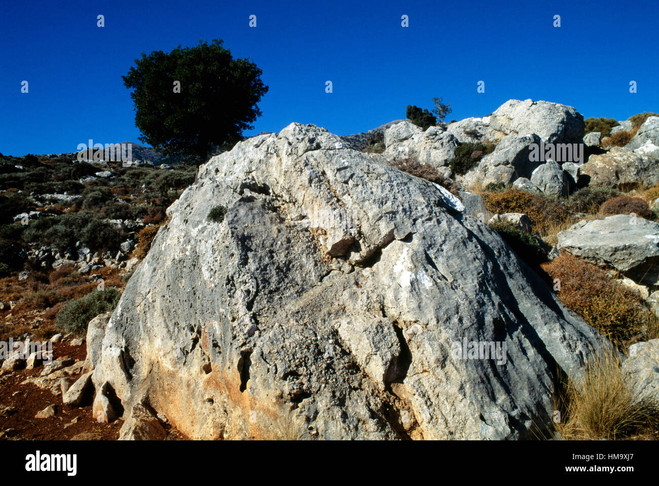 Rock, Katharo plateau, Crete, Greece Stock Photo - Alamy