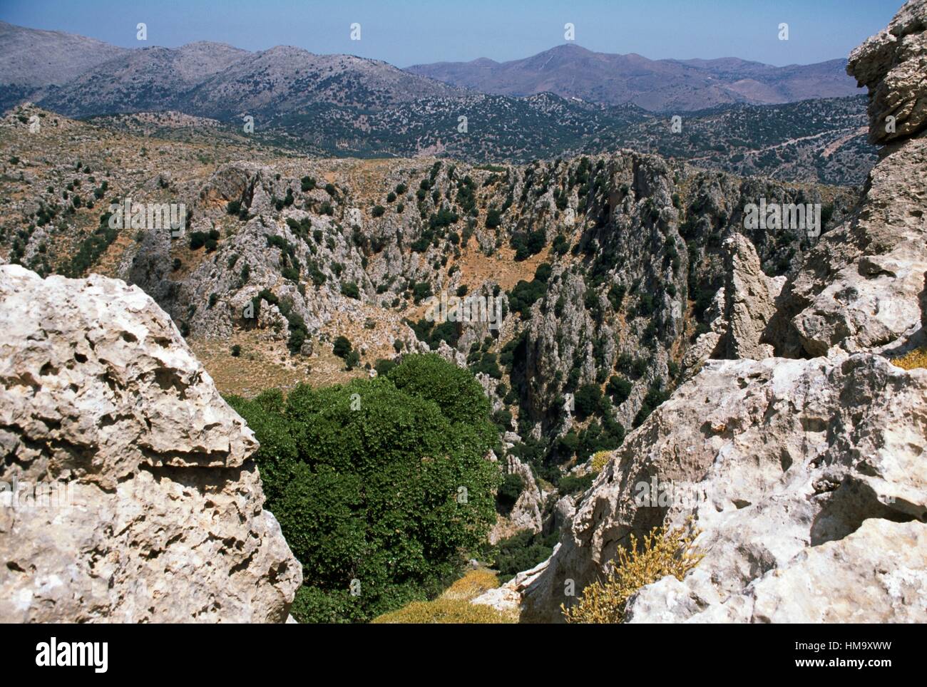 Mountainous landscape near Tapes, Crete, Greece Stock Photo - Alamy