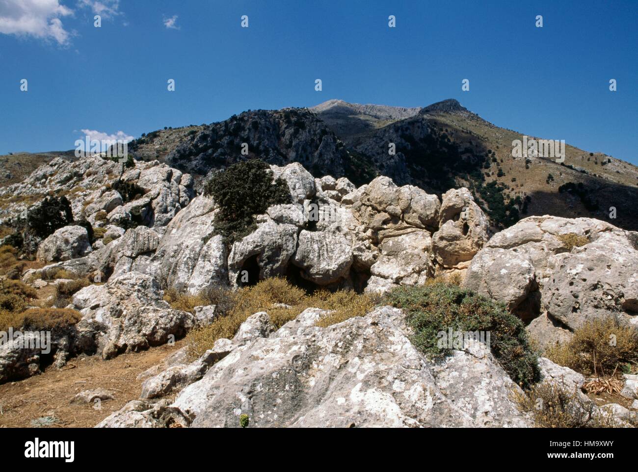 Mountainous landscape near Tapes, Crete, Greece Stock Photo - Alamy