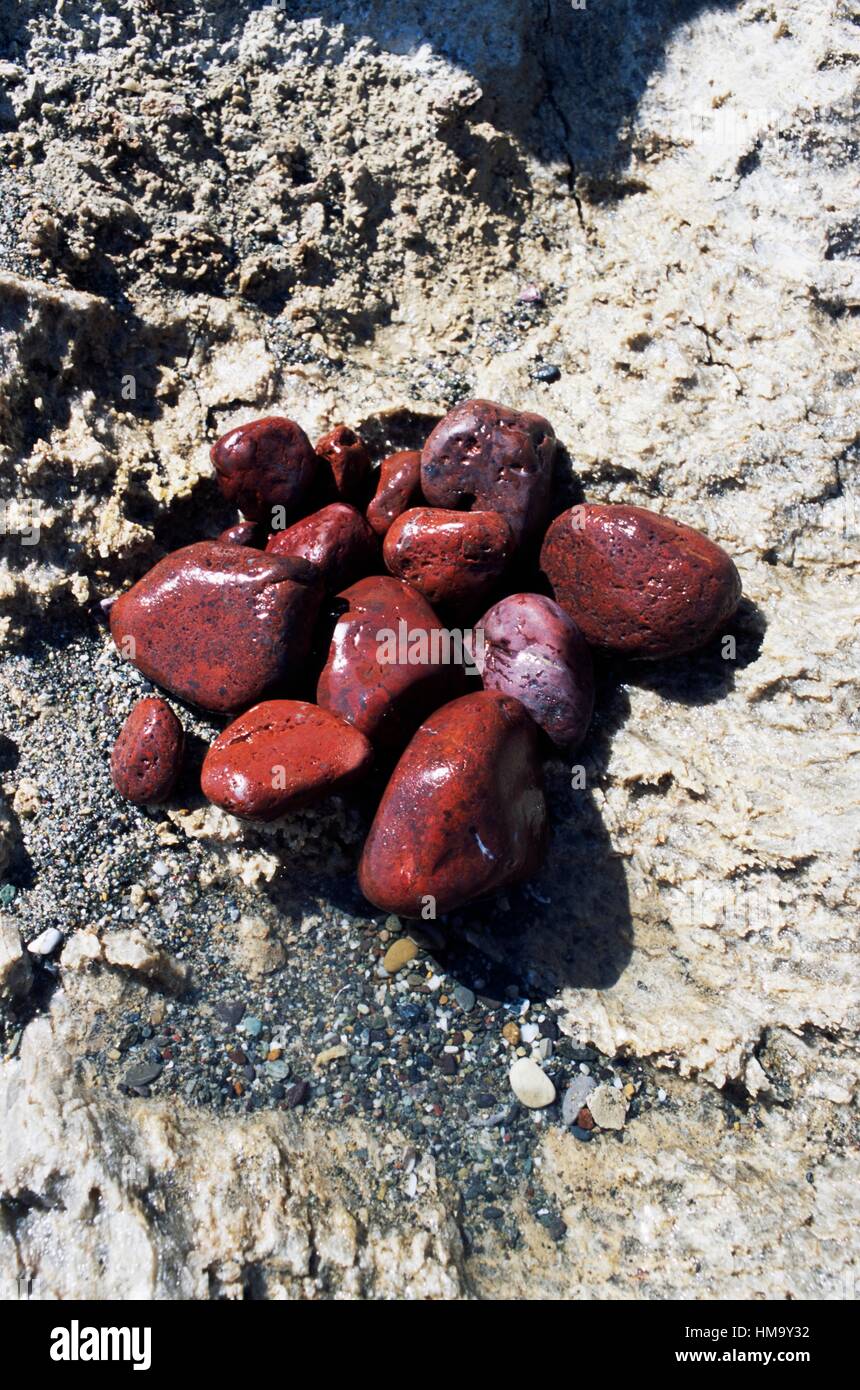 Coloured stones of red, Crete, Greece Stock Photo - Alamy