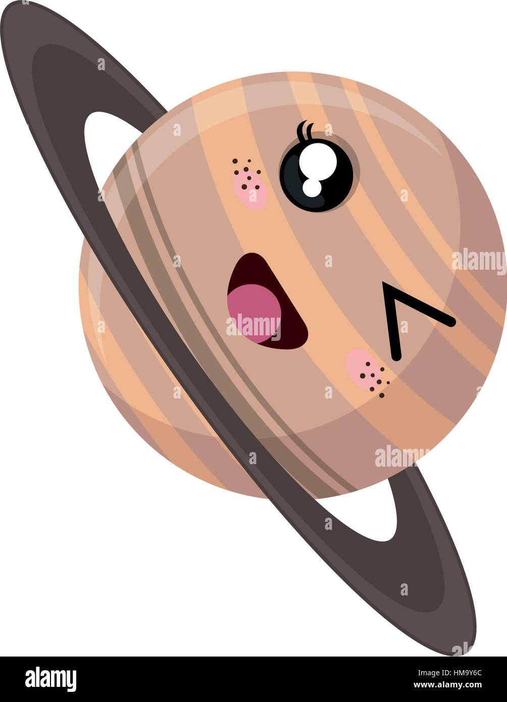 Planet of the solar system comic character vector illustration design ...