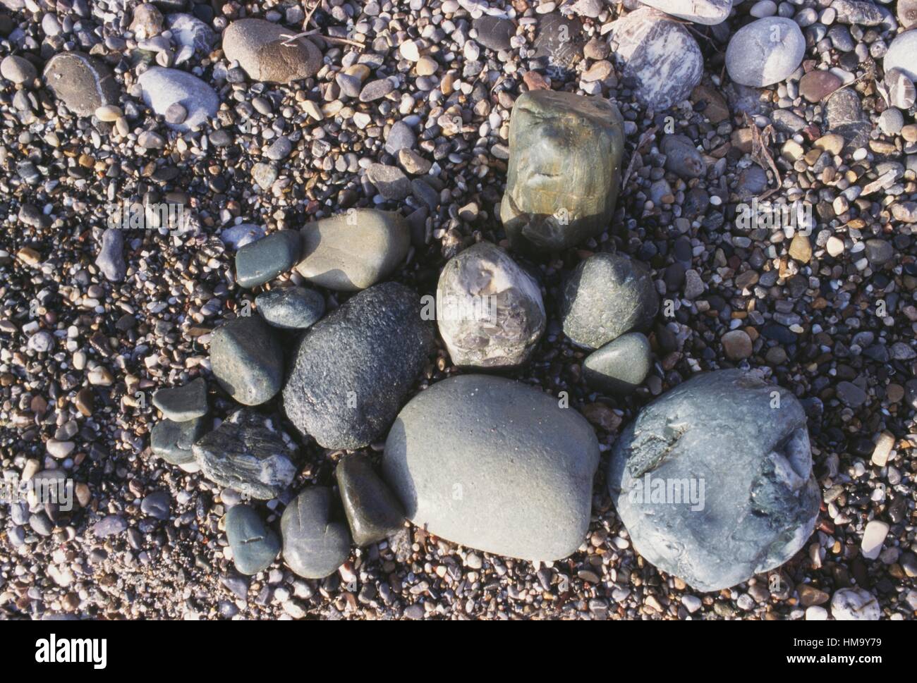 Rocks piled together on gravel, Crete, Greece Stock Photo - Alamy