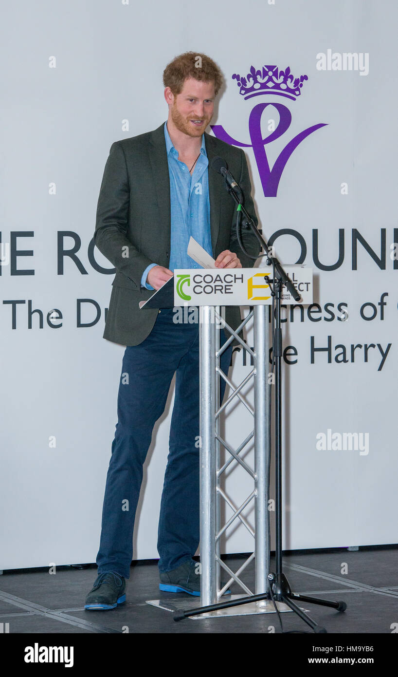 Prince Harry attends a Coach Core graduation ceremony at Nottingham ...
