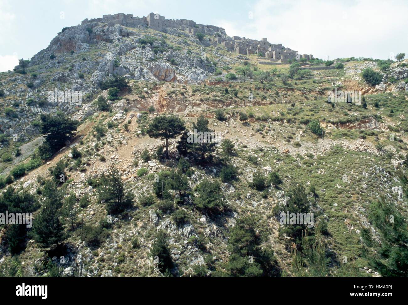Anavatos village, Chios island, Greece Stock Photo - Alamy