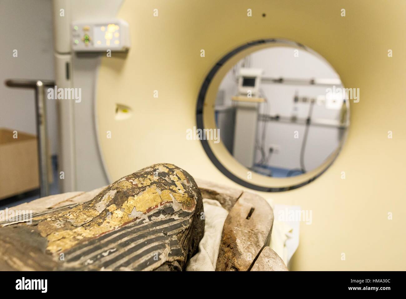 Hildesheim, Germany. 1st Feb, 2017. An Egyptian mummy of the University ...
