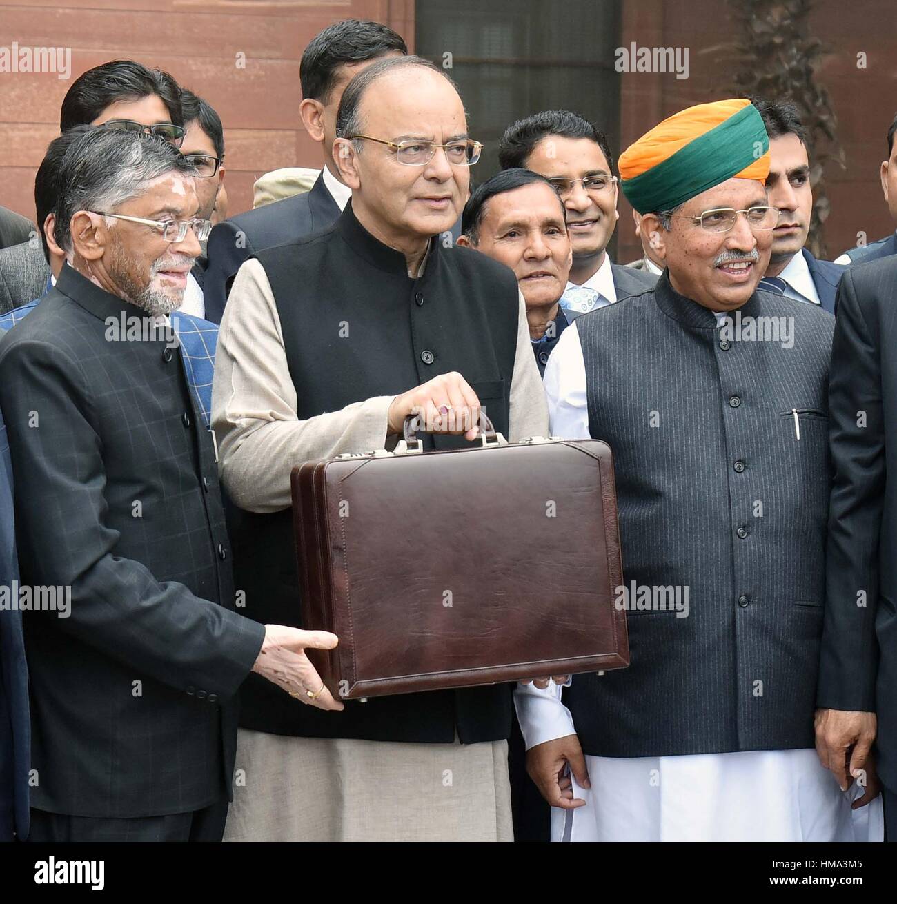 Indian budget briefcase hi-res stock photography and images - Alamy