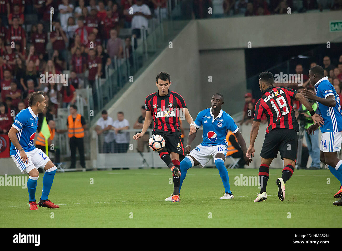 Curitiba, Brazil. 1st February, 2017. Pablo Atletico PR dominates the ...