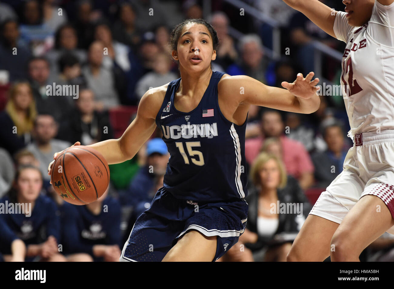 Philadelphia, USA. 1st Feb, 2017. Connecticut Huskies guard Gabby ...