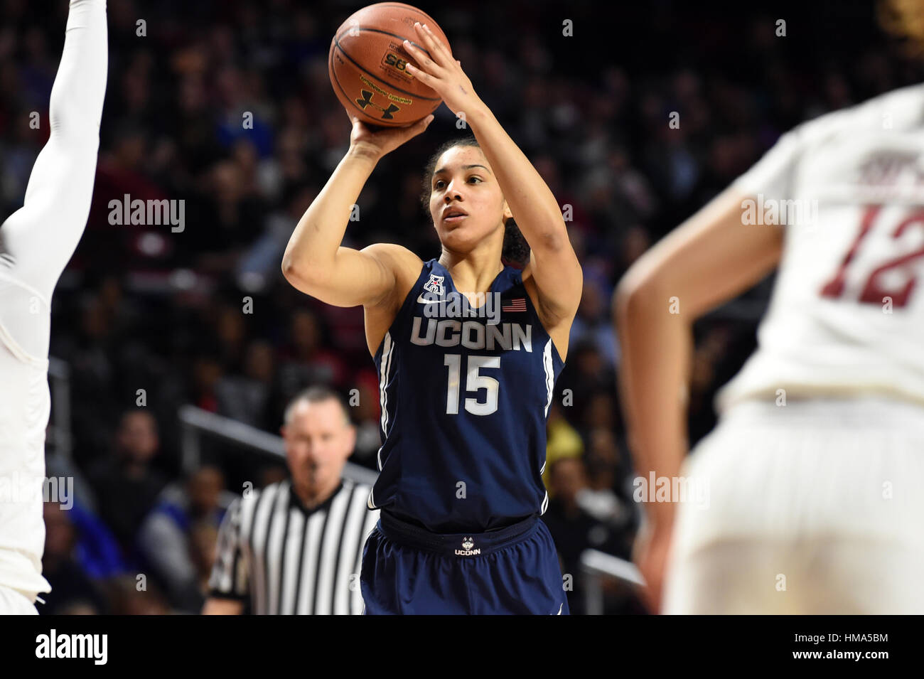 Philadelphia, USA. 1st Feb, 2017. Connecticut Huskies guard Gabby ...