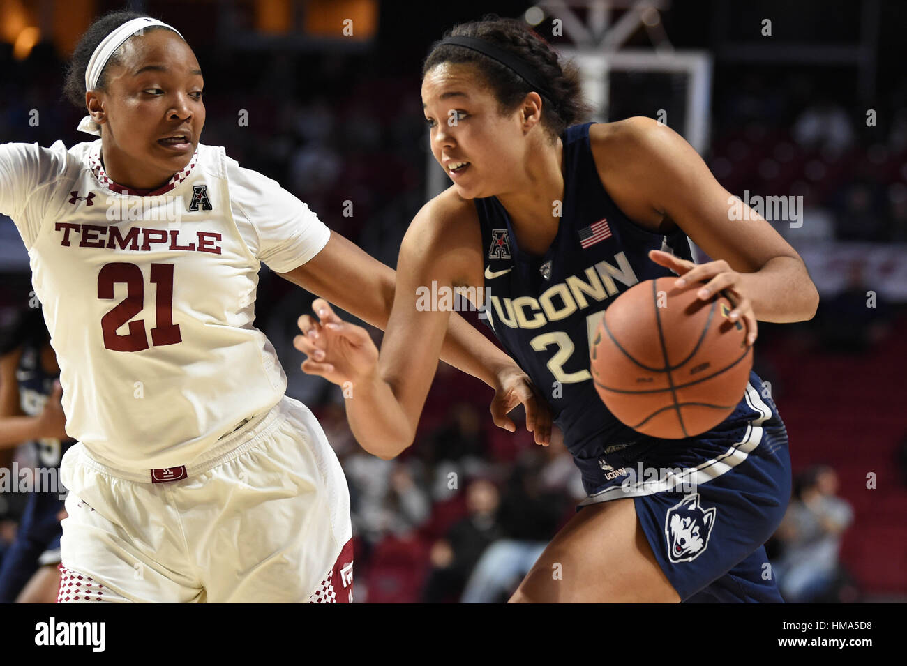 Philadelphia, USA. 1st Feb, 2017. Connecticut Huskies guard/forward ...
