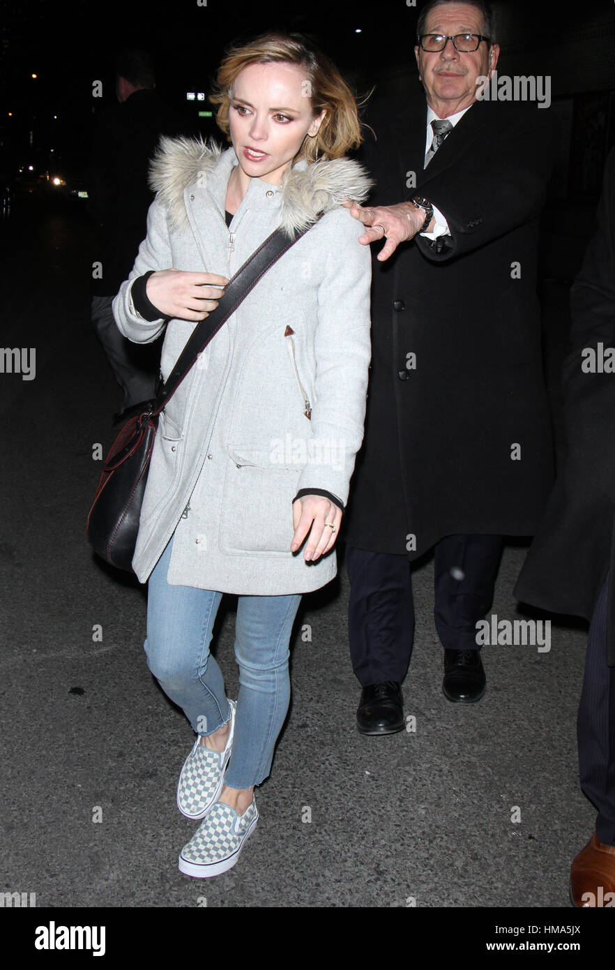 New York, USA. 1st Feb, 2017. Christina Ricci spotted leaving 'The Late ...