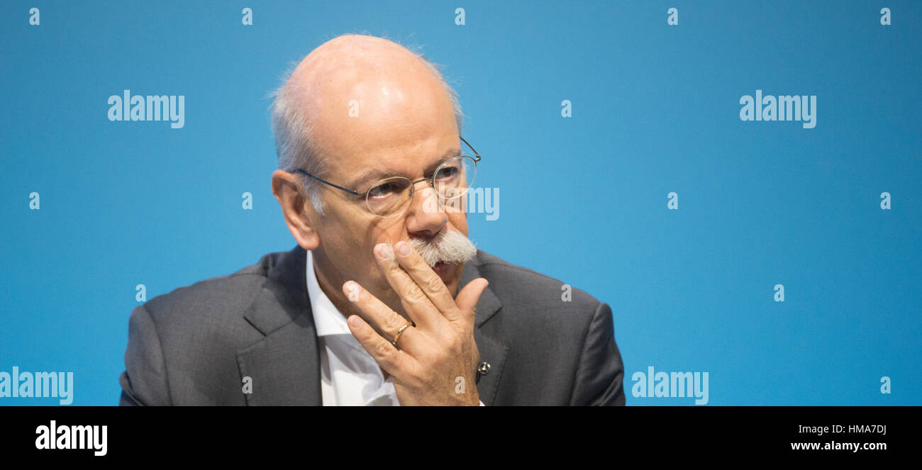 Dieter Zetsche, the CEO of Daimler AG, makes a statement at a press ...