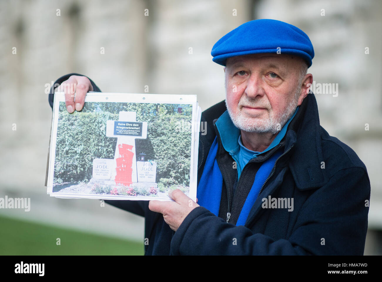 Munich, Germany. 2nd February 2017. The German artist Wolfram Kastner ...