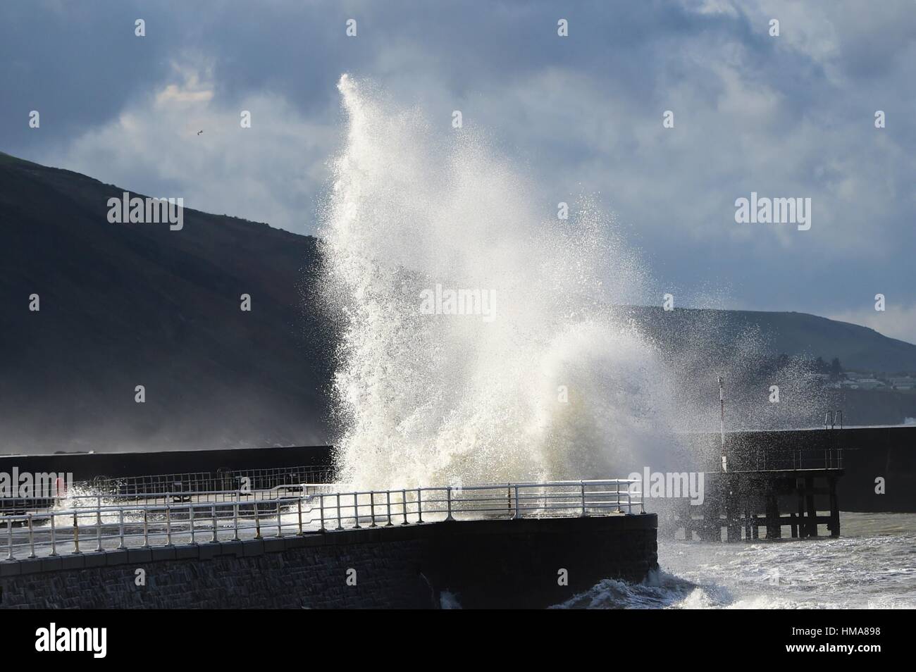 Aberystwyth Ceredigion Wales UK, Thursday 02 February 2017 UK Weather ...