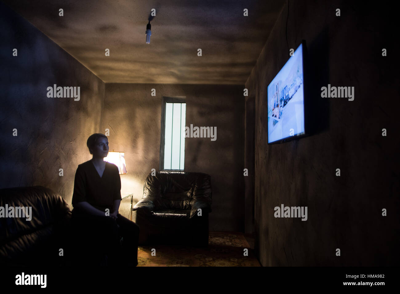 Duesseldorf, Germany. 02nd Feb, 2017. A visitor looks at French ...