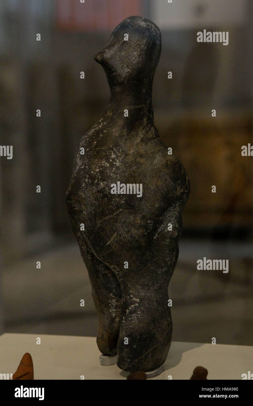 Athens, Greece. 2nd Feb, 2017. A human figure carved in stone 7000 ...