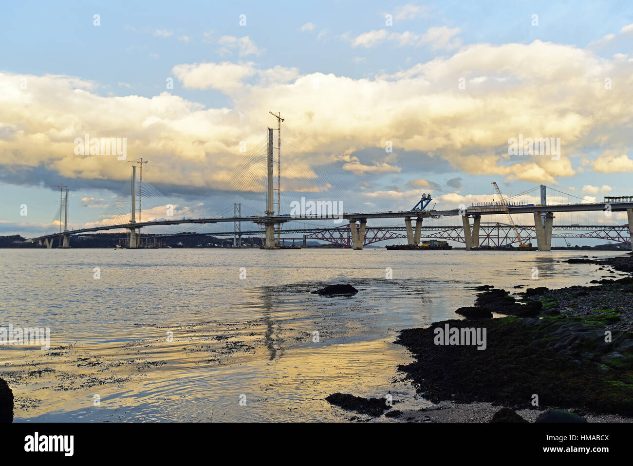 Edinburgh, Scotland, UK. 2nd Feb, 2017. The new Queensferry Crossing ...