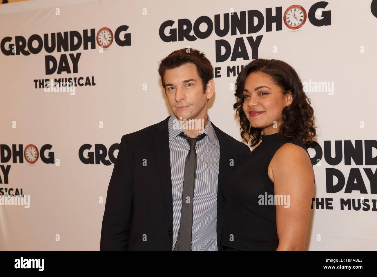 New York, USA. 2nd Feb, 2017. Andy Karl, Barrett Doss in attendance for ...
