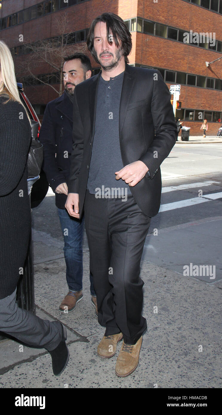 New York, USA. 2nd Feb, 2017. Keanu Reeves at AOL Build promoting his ...