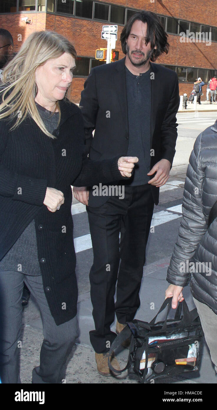 New York, USA. 2nd Feb, 2017. Keanu Reeves at AOL Build promoting his ...