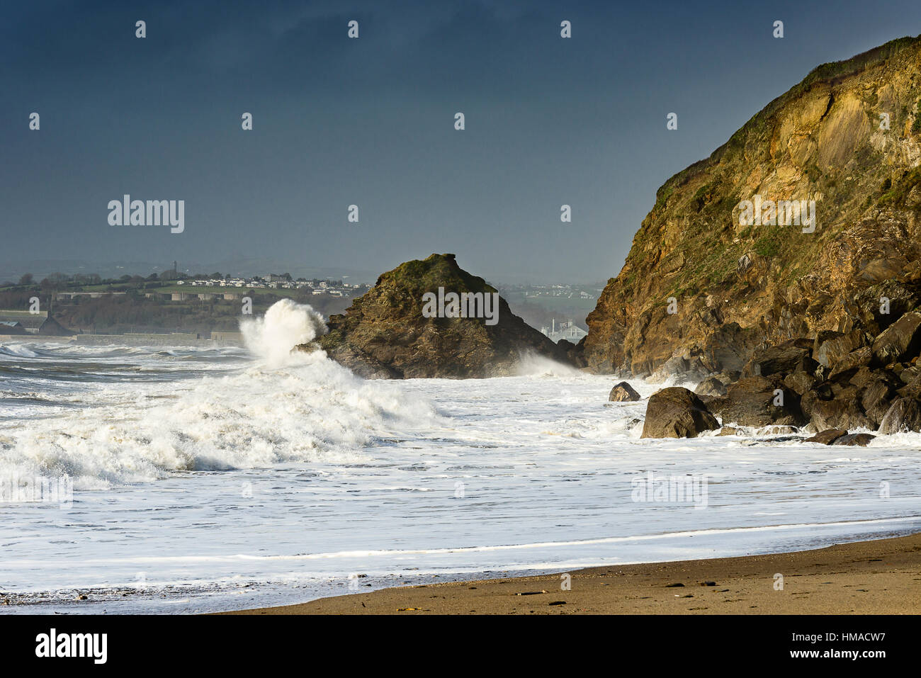 Cornwall, UK. 2nd Feb, 2017. Rough seas around the south west coast of ...