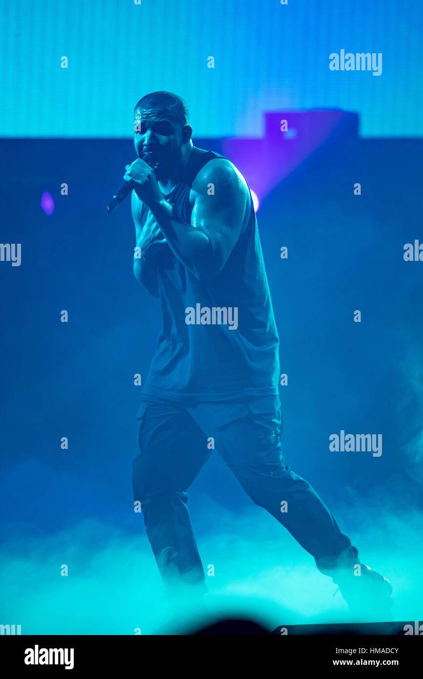 London, UK. 30th Jan, 2017. Drake, performs The boy meets world tour at ...