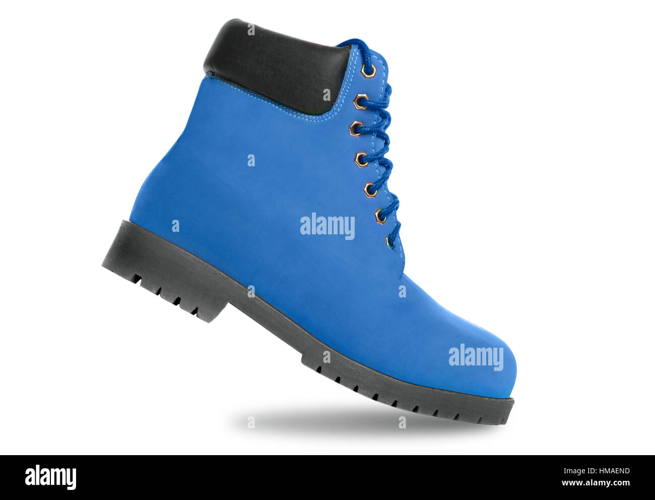 Blue boot. Side view Stock Photo - Alamy