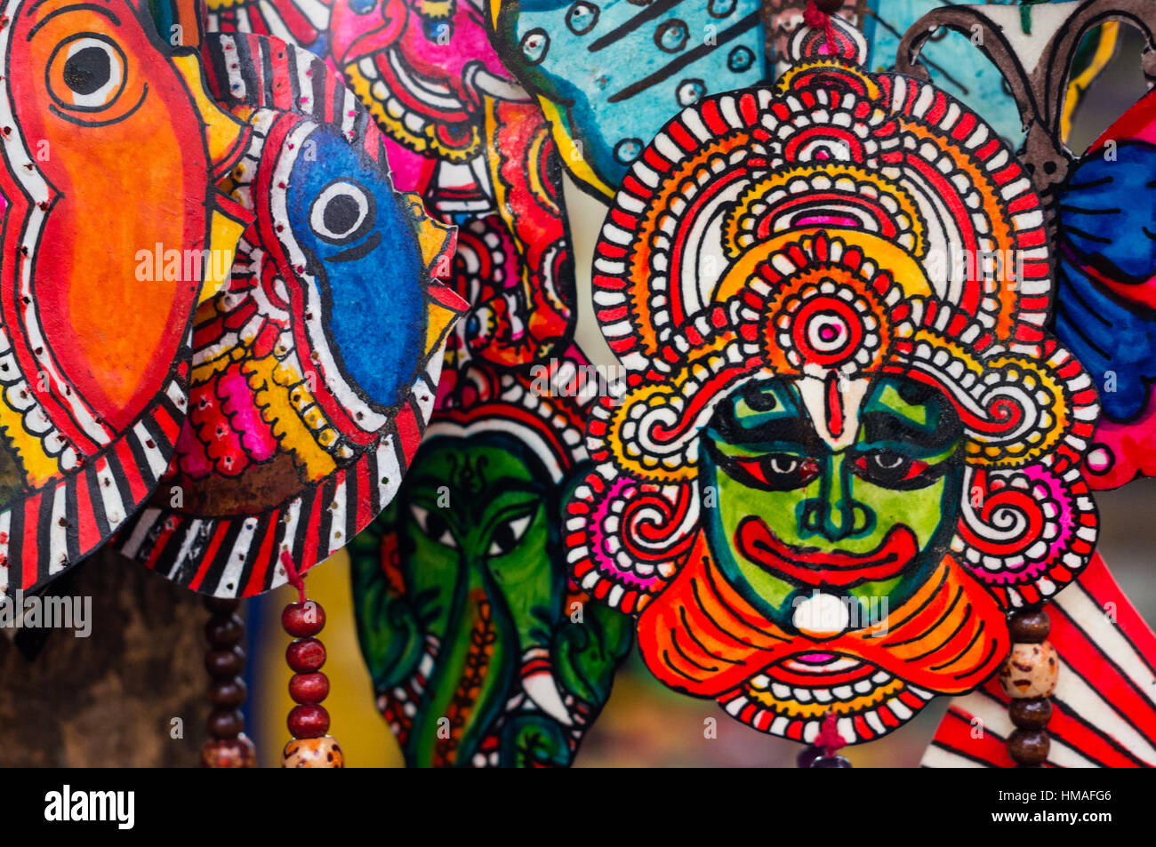 Hand made paintings of indian gods Stock Photo - Alamy