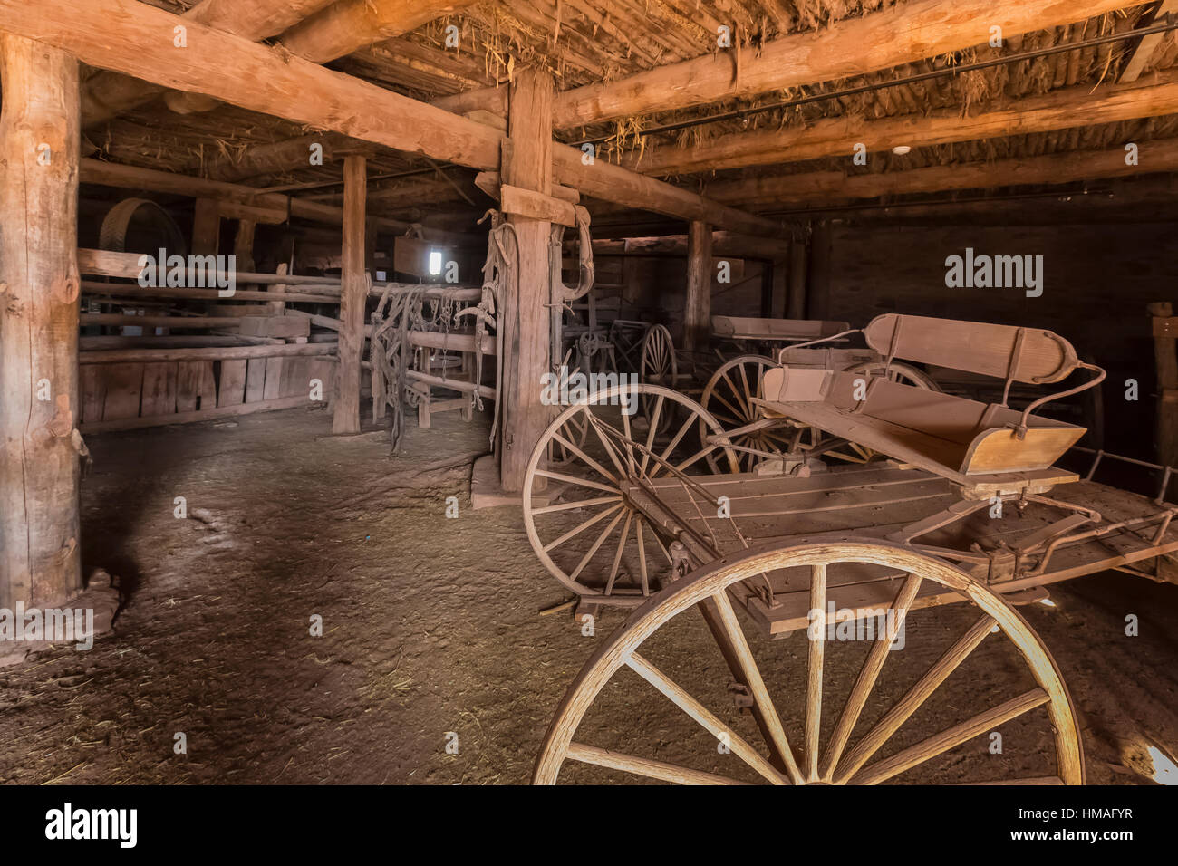 Barn interior at Hubbell Trading Post National Historic Site within the ...