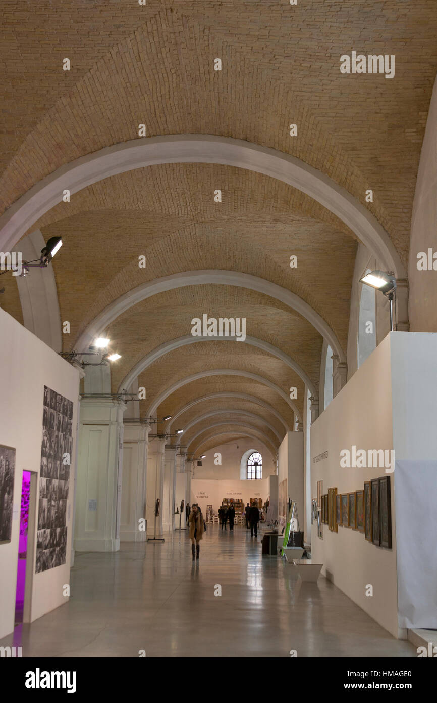 KIEV, UKRAINE - February 22: Visitors visit IV Fine Art Ukraine ...