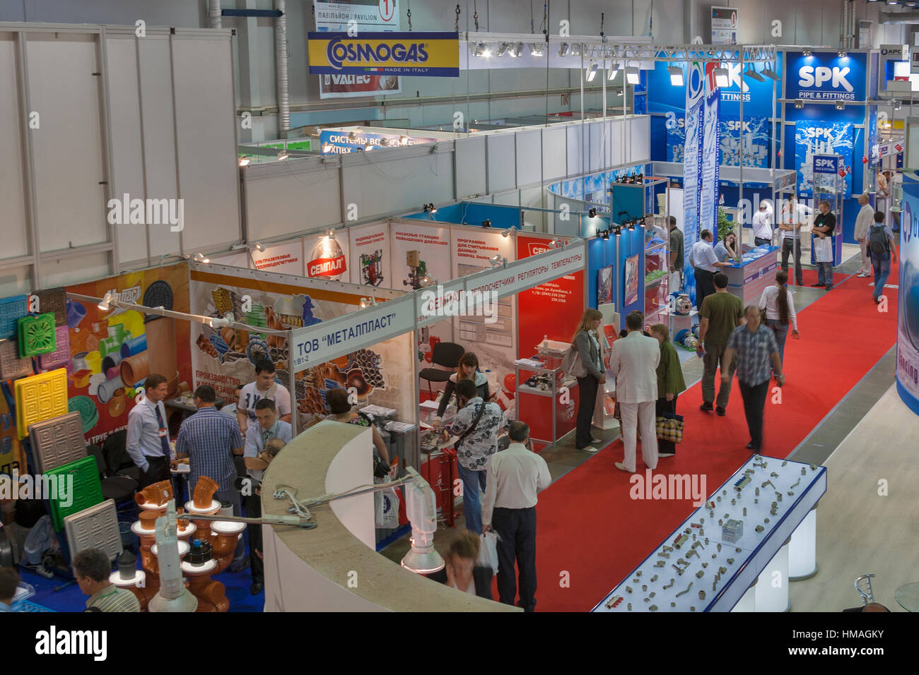 Visitors visit Aqua-Therm Kyiv trade exhibition at International ...