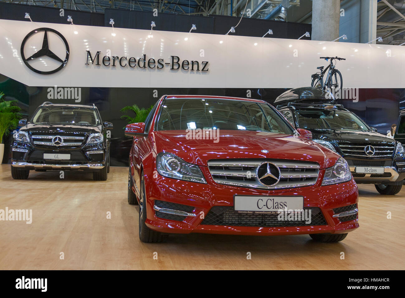 KIEV, UKRAINE - MAY 29: Set of different Mercedes-Benz car models on ...