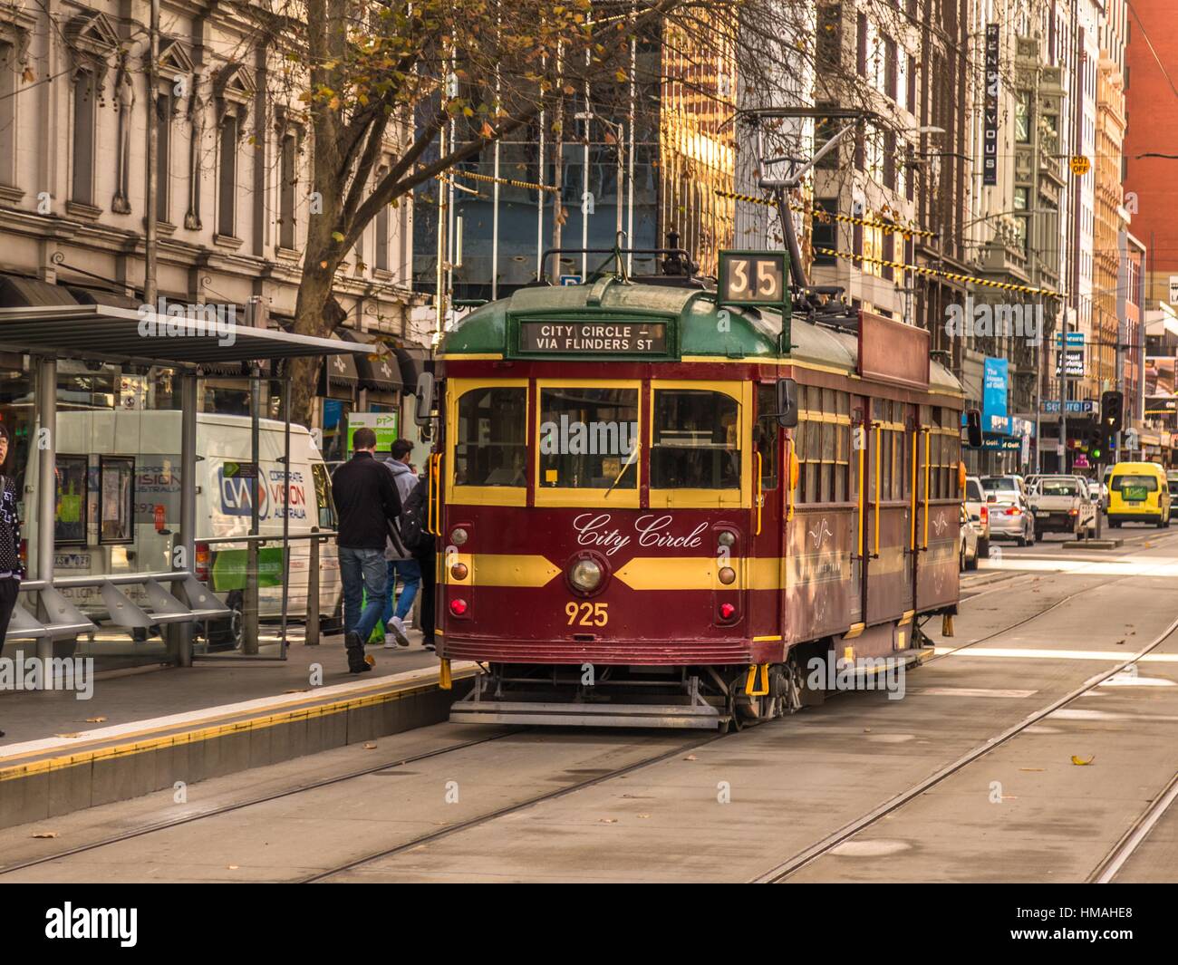 City Circle line tram, Melbourne Stock Photo - Alamy