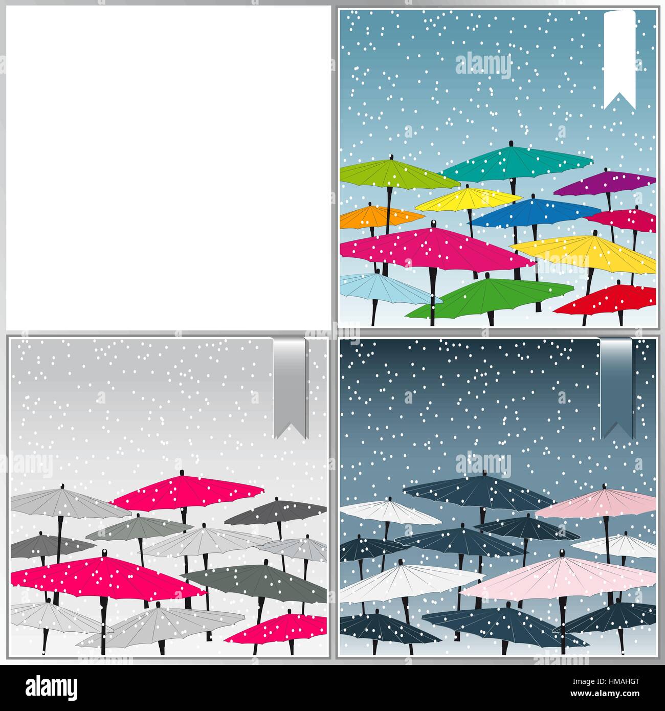 Chinese umbrellas on abstract backgrounds. Vector illustration Stock ...