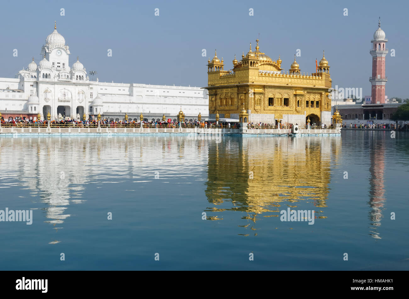 Golden temple (Sri Harimandir Sahib) in Amritsar. It is a central ...