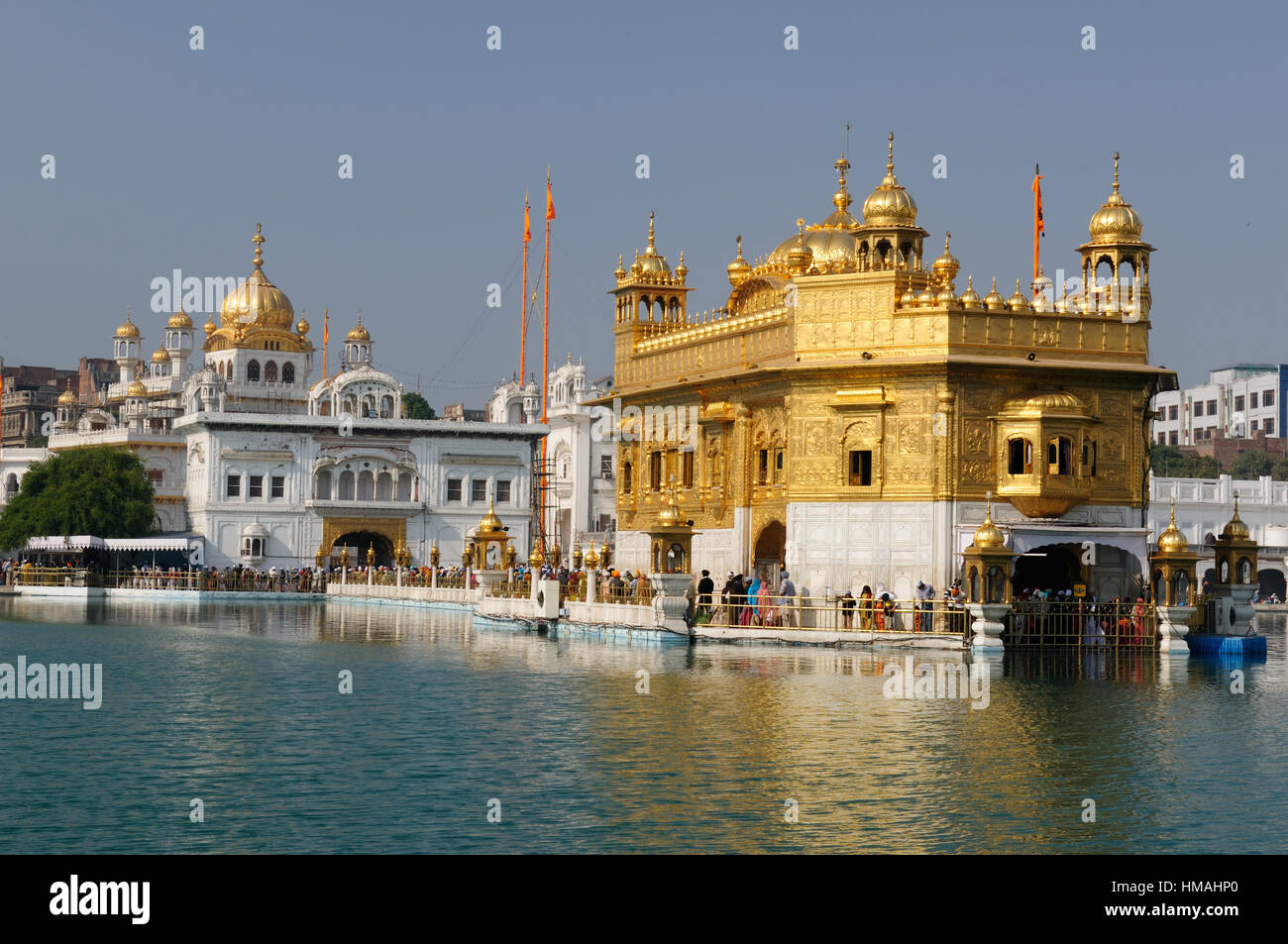 Golden temple (Sri Harimandir Sahib) in Amritsar. It is a central ...