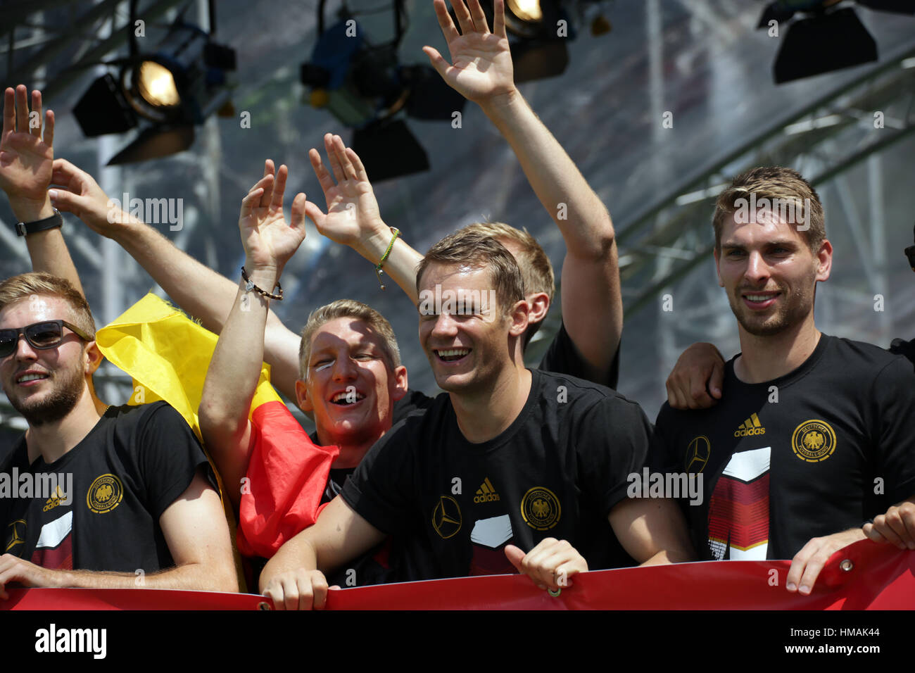German National Football team and chief coach Löw celebrate FIFA World ...