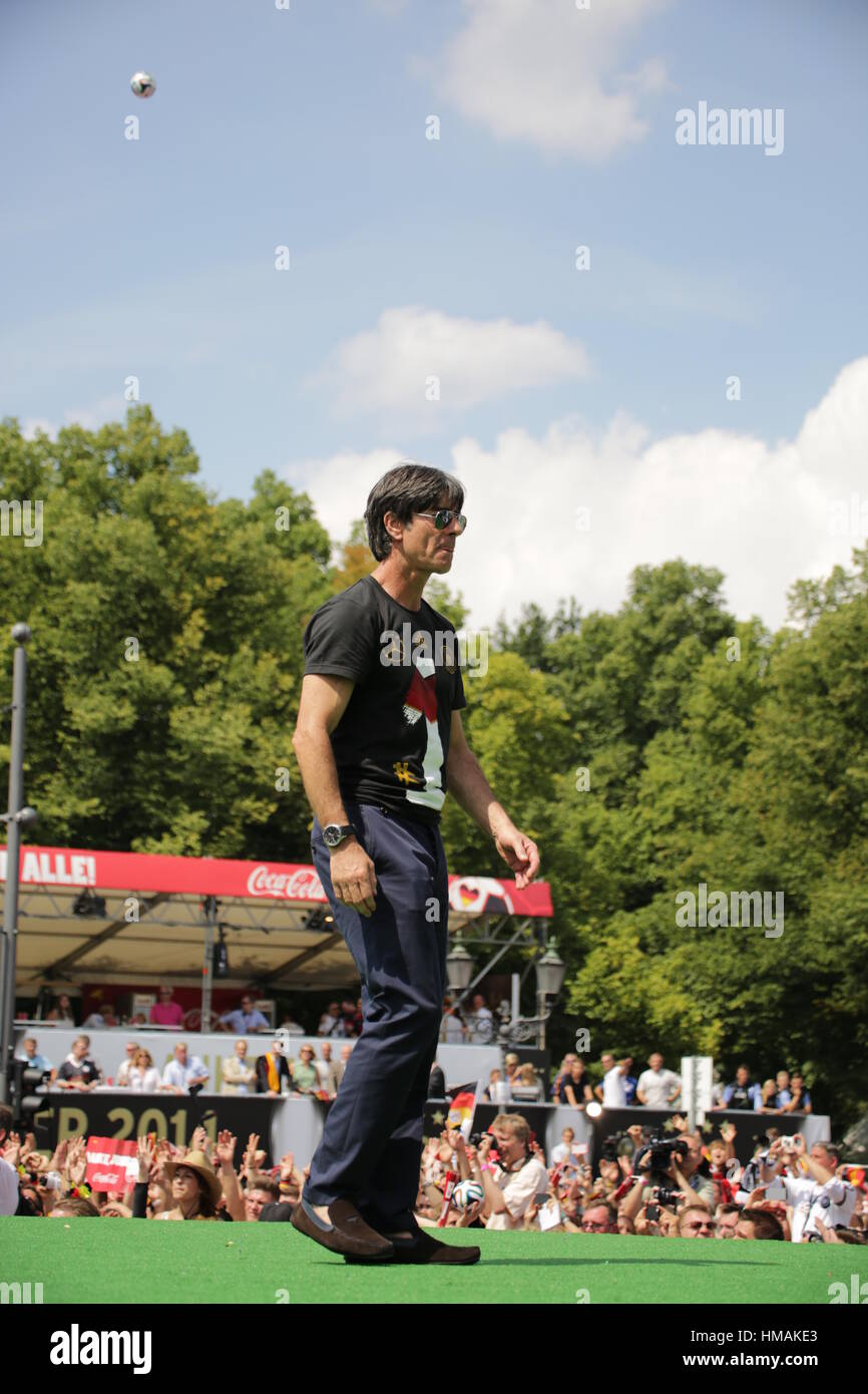 German National Football team and chief coach Löw celebrate FIFA World ...