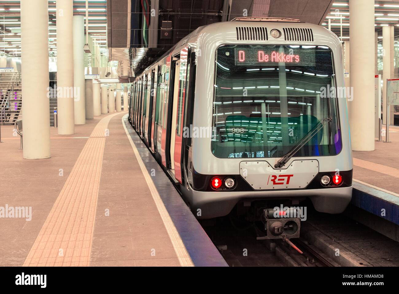 Netherlands ret subway train at subway hi-res stock photography and ...