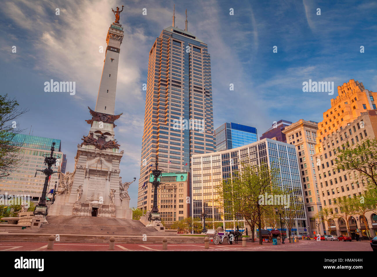 Indianapolis. Cityscape image of downtown Indianapolis, Indiana during ...