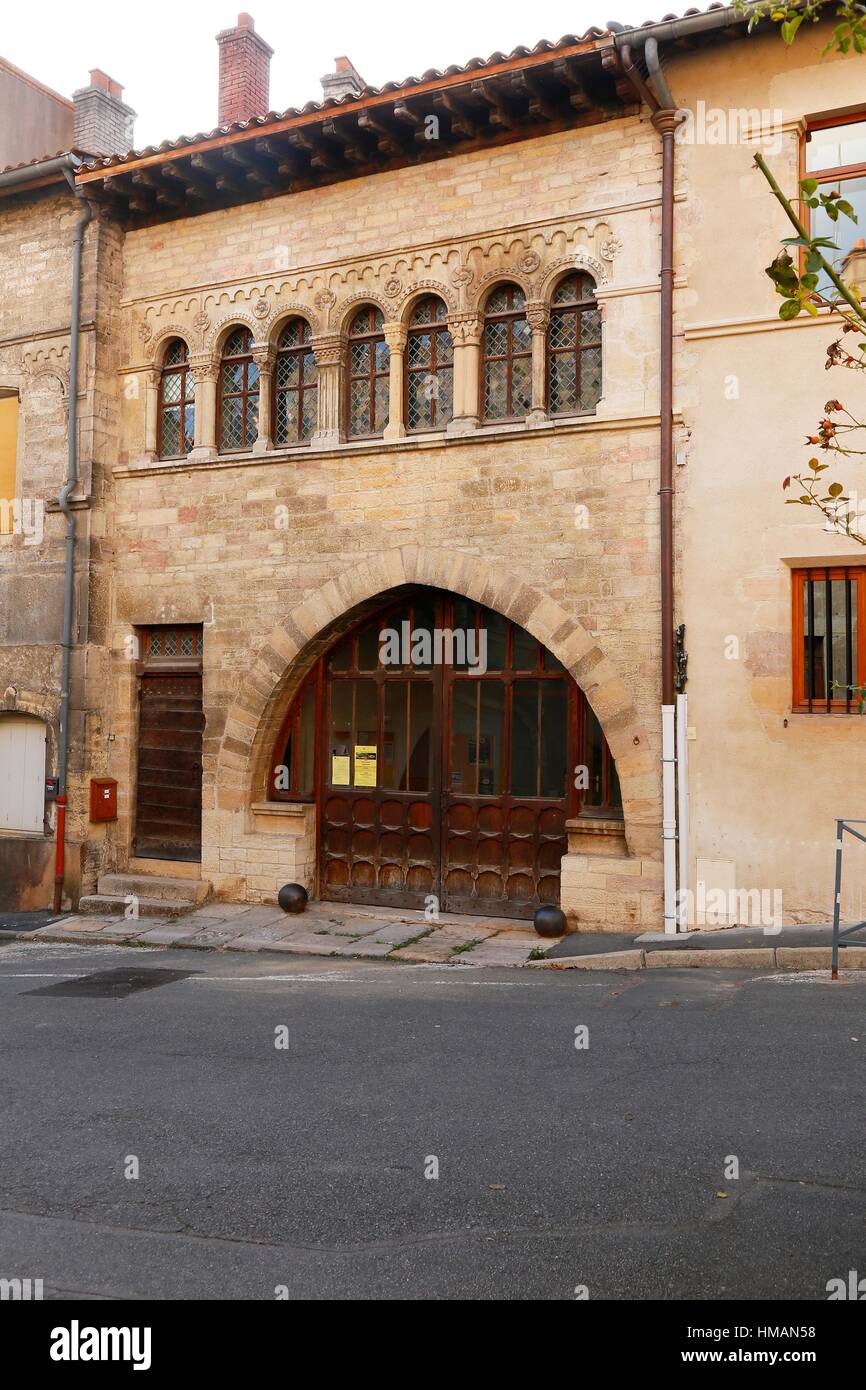 Romanesque house at town cluny hi-res stock photography and images - Alamy