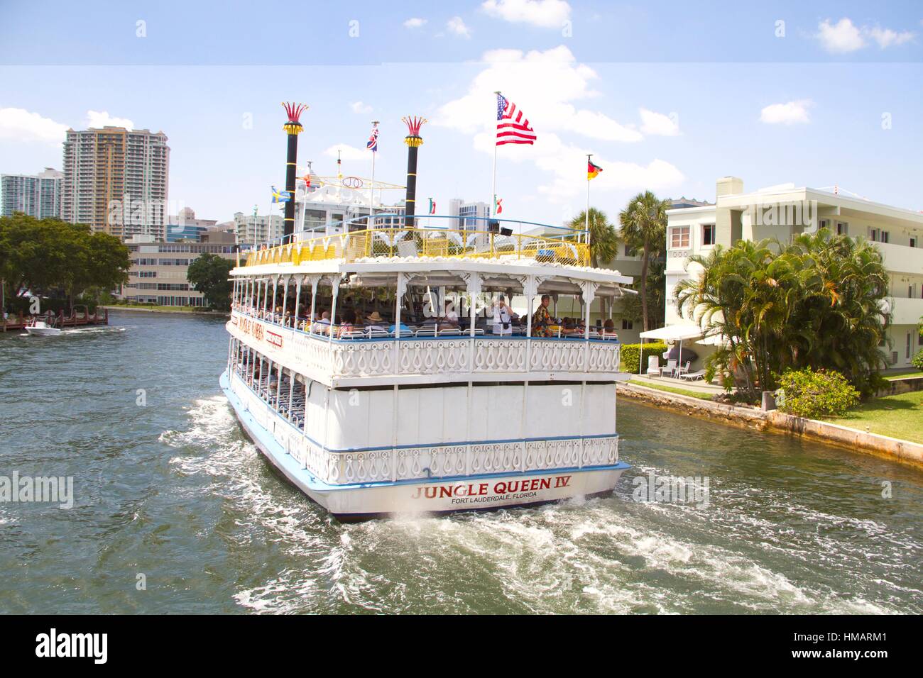 The Jungle Queen tourist boat in Fort Lauderdale, Florida, USA Stock ...