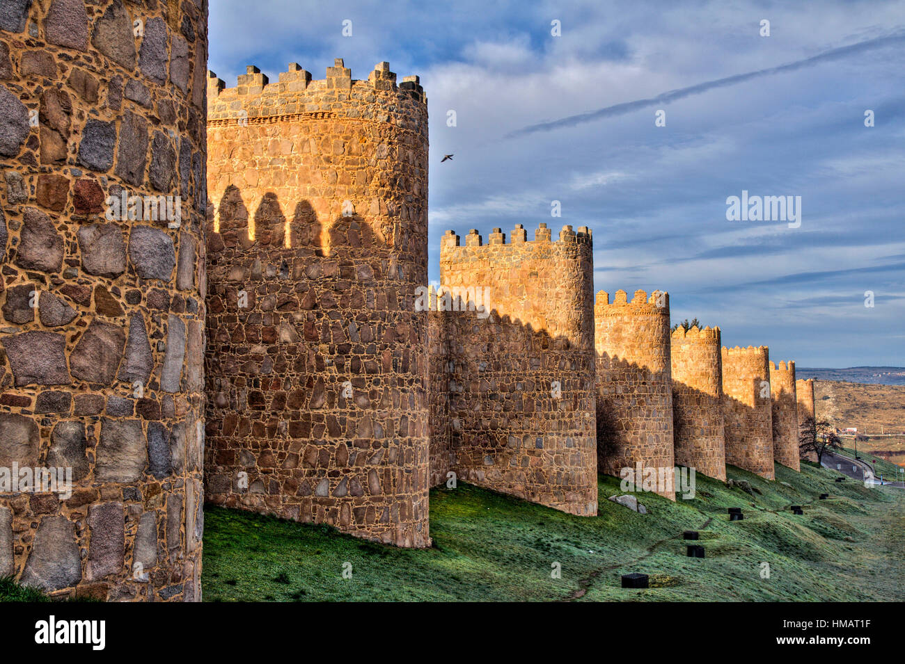 Medieval City Walls, Avila, Castile and Leon, Spain. UNESCO World ...