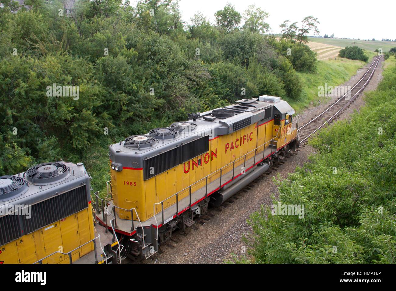 A Union Pacific train in eastern Washington State, USA Stock Photo - Alamy