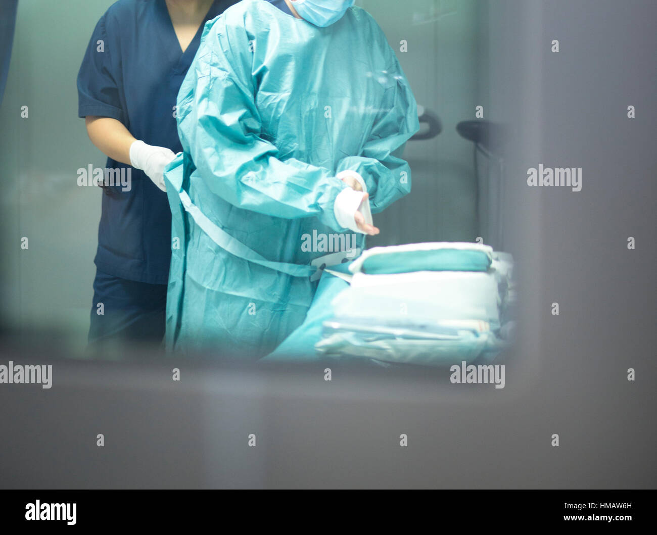 Hospital ward emergency room operating theater and modern equipment ...